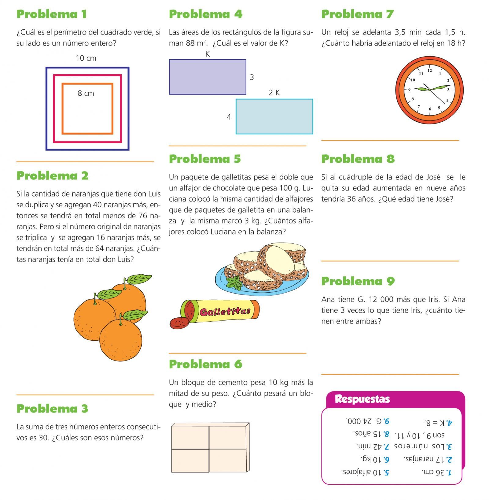 Resuelve los siguientes problemas - Escolar - ABC Color