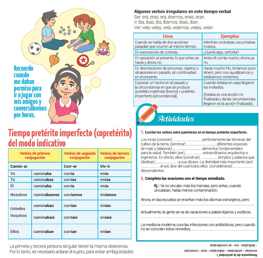 Pretérito imperfecto (copretérito) - Escolar - ABC Color