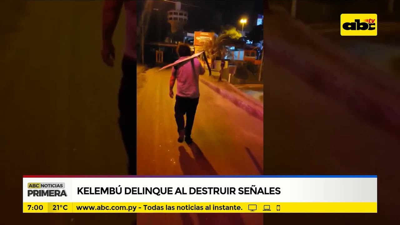 Kelembú delinque al destruir señales - ABC Noticias - ABC Color