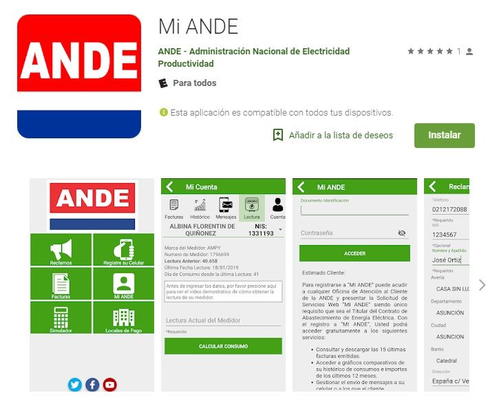 Usuarios de ANDE podrán facturar su propio consumo - Nacionales - ABC Color