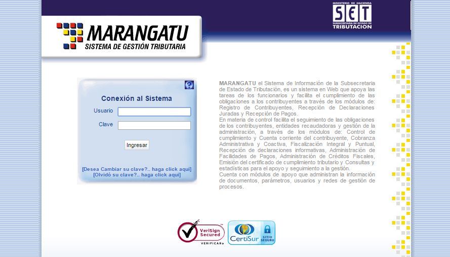Sistema Marangatú: Error en base de datos - Nacionales - ABC Color