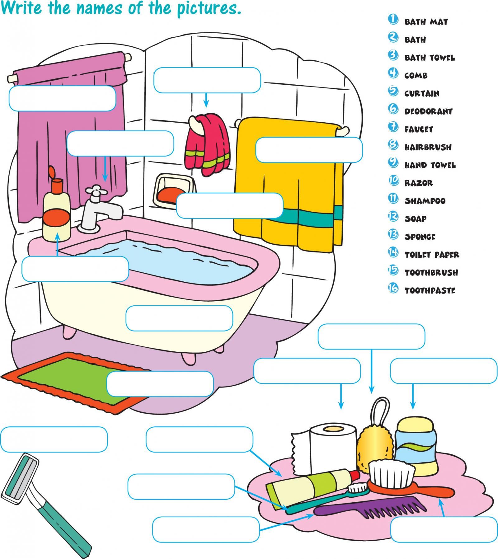 Partes Del Bano En Ingles