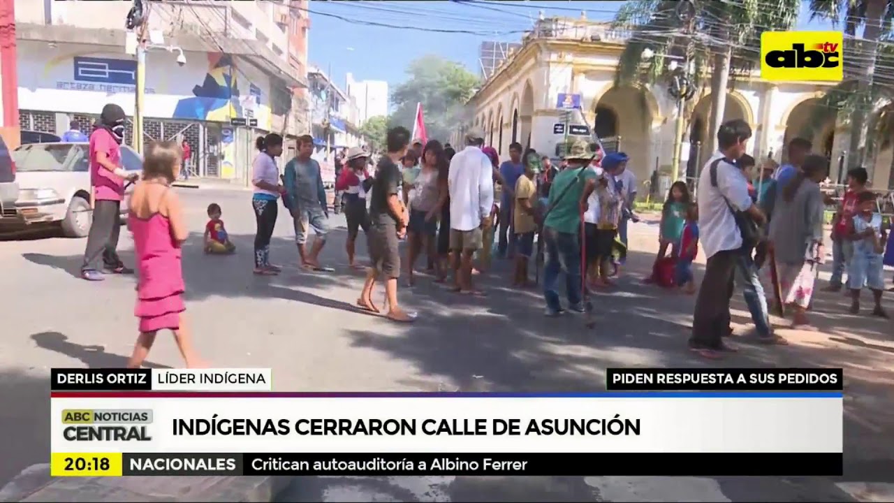 Indígenas cerraron calles de Asunción - ABC Noticias - ABC Color