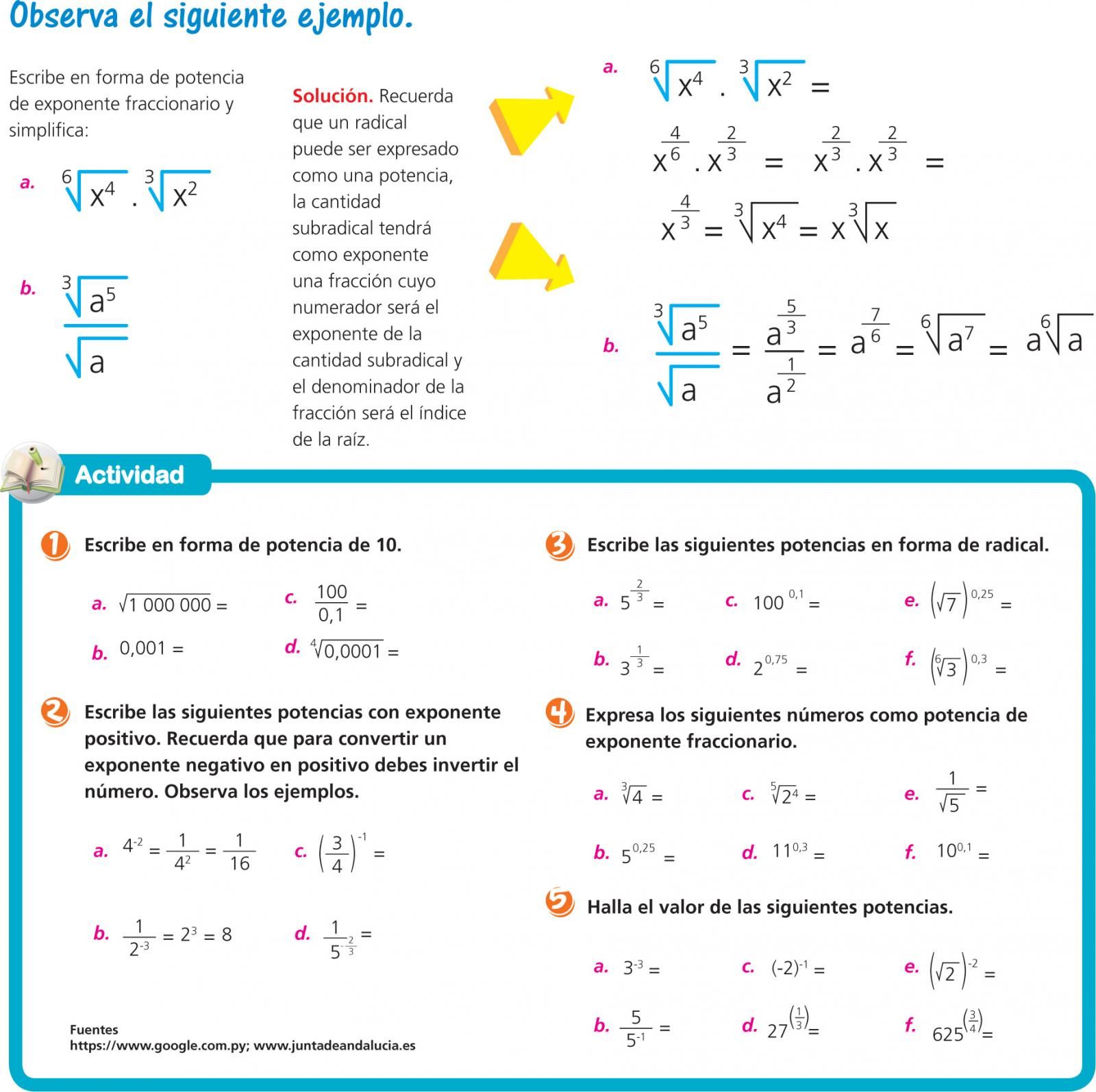 Operaciones con radicales - Escolar - ABC Color