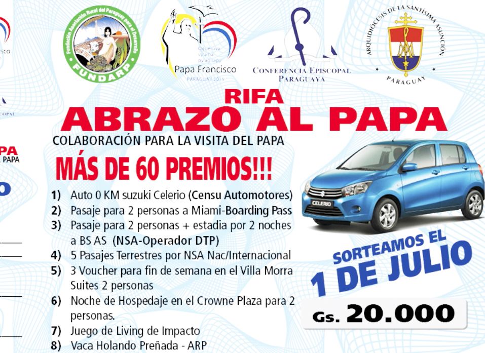 Dan A Conocer Listado De Ganadores De Rifa Papal Nacionales Abc Color