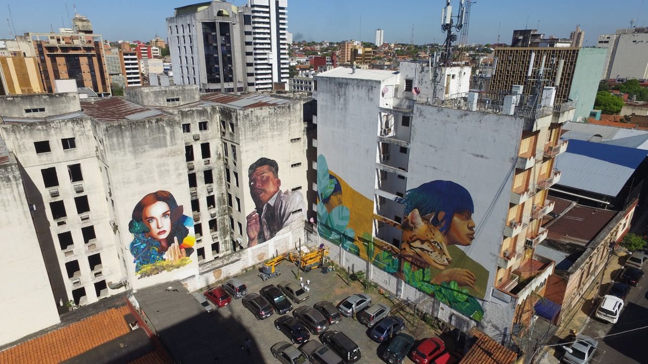 Murales adornan edificios en el centro de Asunción - Galerías de ...
