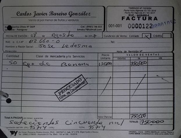 PLRA pagó bananas repartidas por Pakova - Nacionales - ABC Color