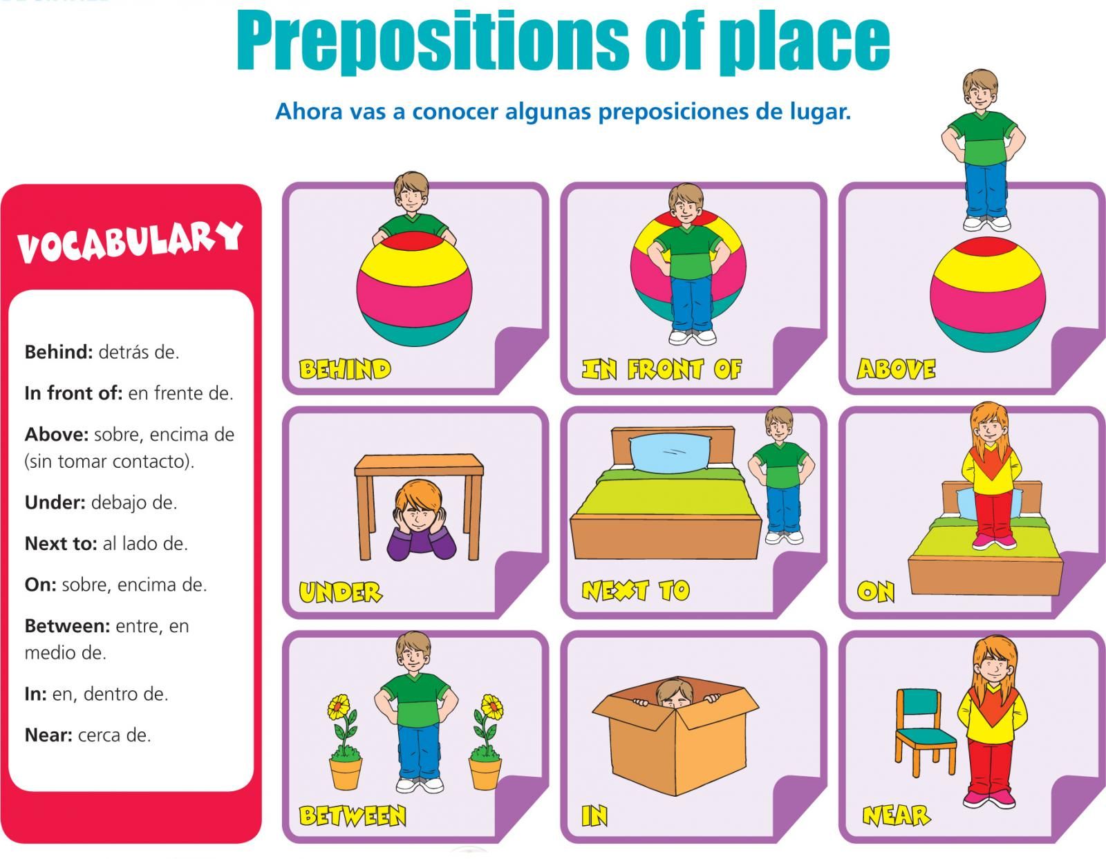 Prepositions of place - Escolar - ABC Color