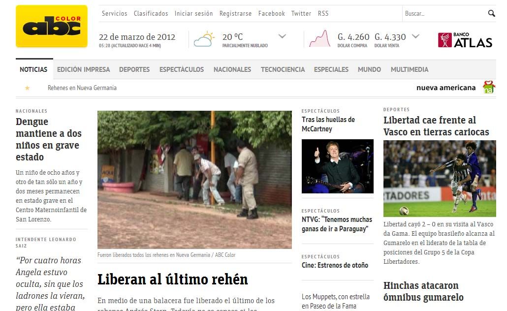 Diseño web de ABC Color cumple un año - Ciencia - ABC Color